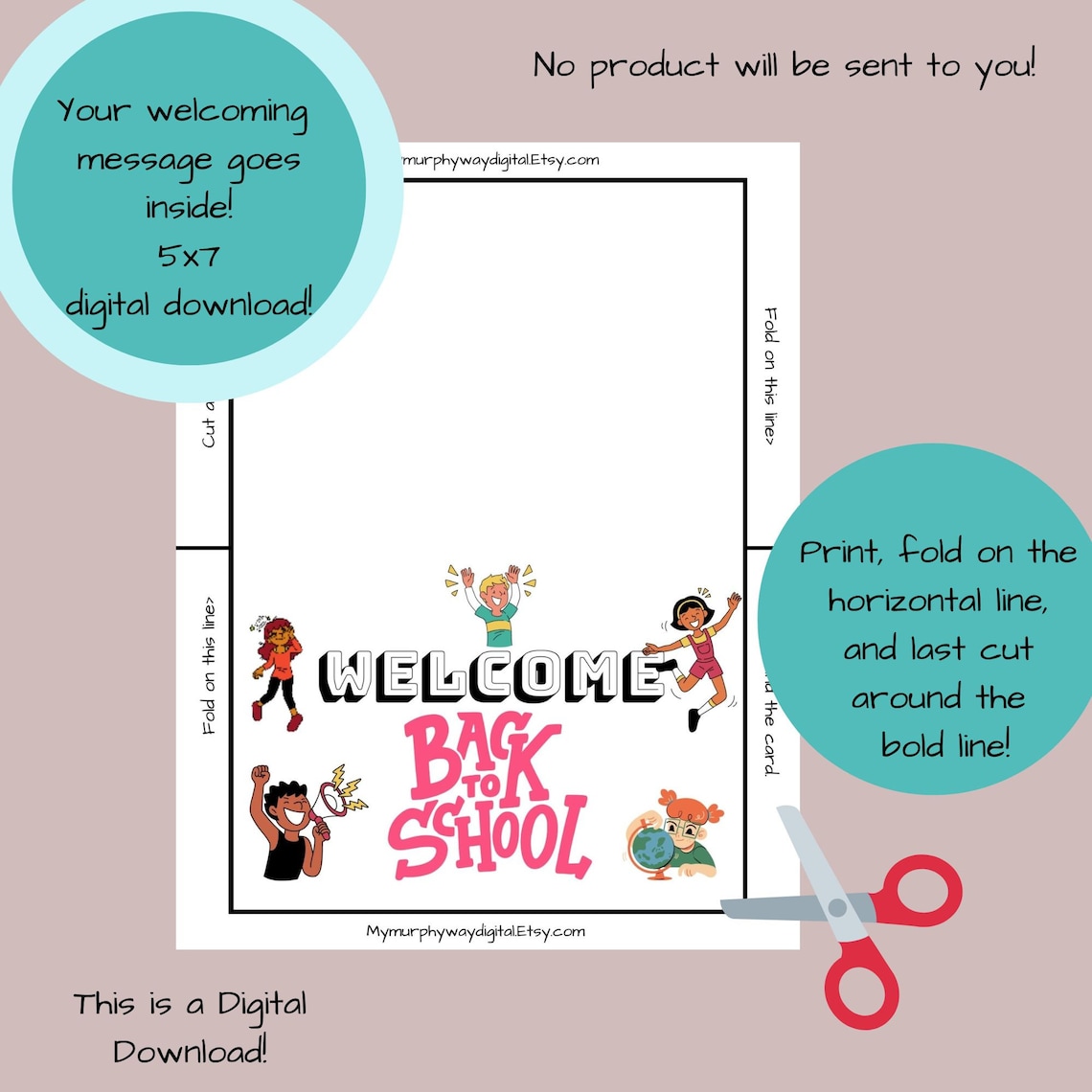 5x7 Digital Back to School Welcome Card, Send to Students - Etsy
