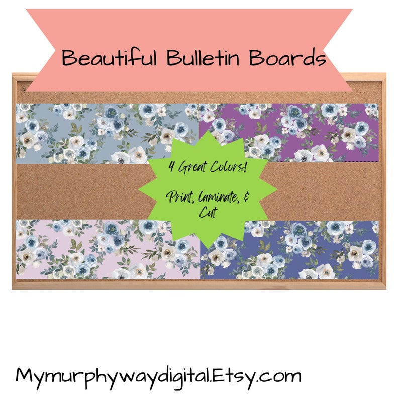 4 Beautiful Floral Printable Bulletin Board Borders for Any Sized ...