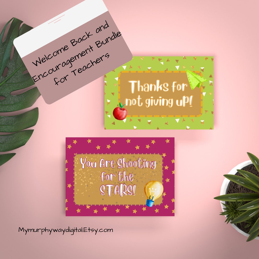 Welcome Back and Encouragement Greeting Card Bundle of 5 Cards - Etsy