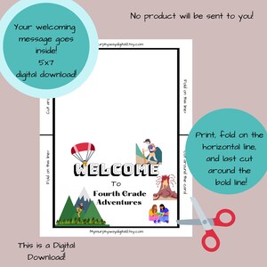 Welcome to Four Grade Adventures Back to School Digital Greeting Card ...