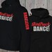 Custom Glitter Dance Team Hoodie Name on Sleeve Personalized | Etsy