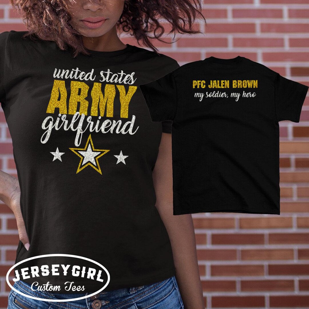 Personalized US Army Girlfriend Shirt | Custom Military Girl Friend T ...