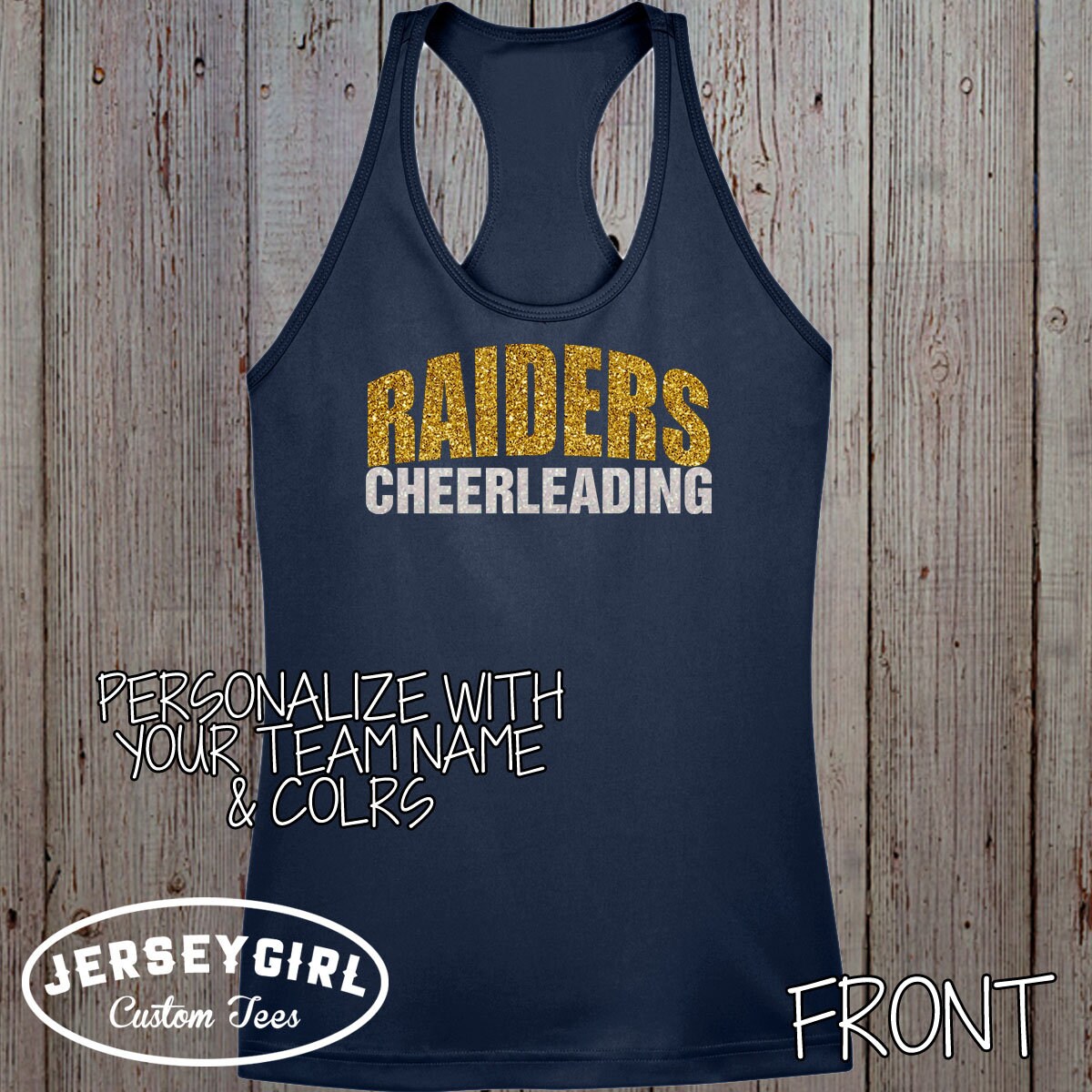 Custom Glitter Cheer Practice Tank Top With Name Customized | Etsy