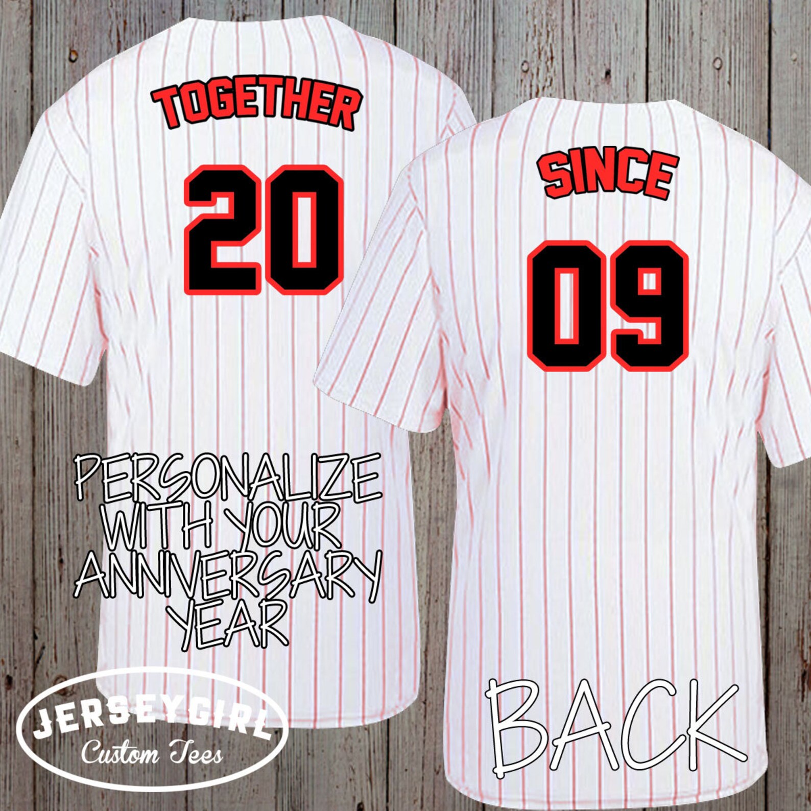 SET OF 2 Custom Together Since Baseball Jerseys Customized - Etsy