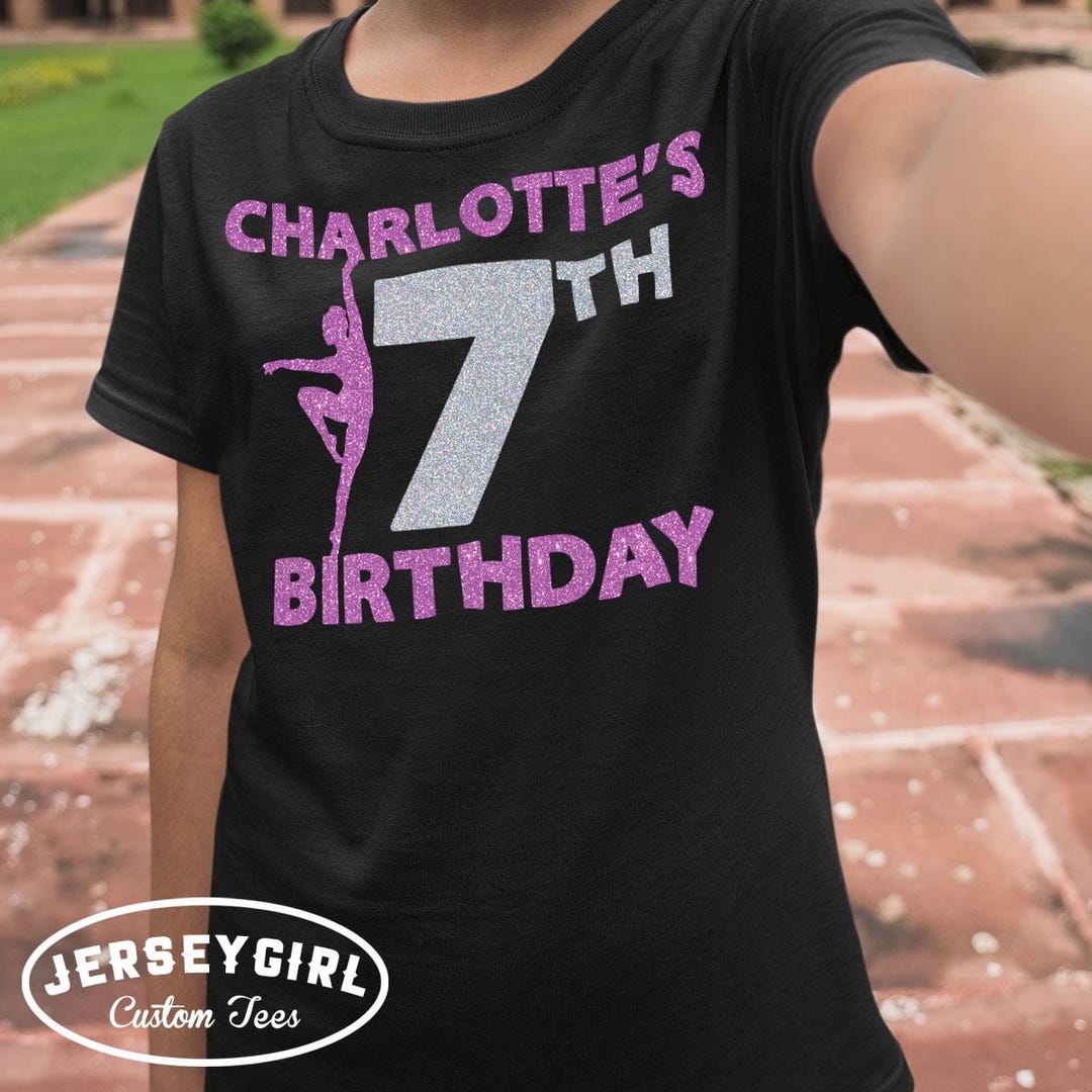 Custom Dance Birthday Shirt | Personalized Glitter Dance Birth Day ...