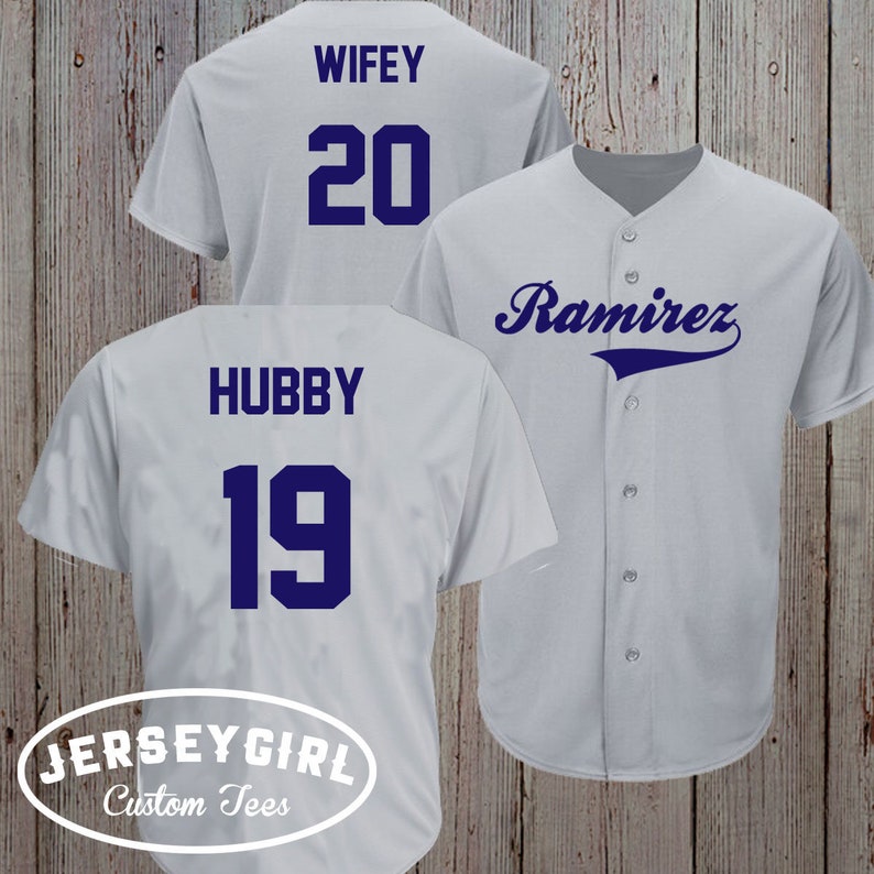 SET OF 2 Custom Couples Baseball Jersey Customize Your Own - Etsy