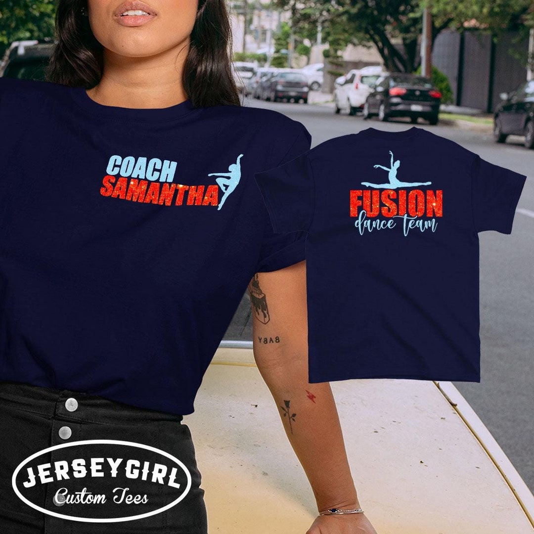 Custom Glitter Dance Coach Shirt With Coach's Name - Etsy