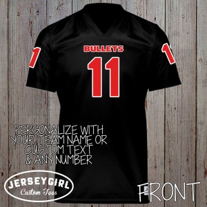 Custom "bully" Football Jersey With Name, Personalized Gerogia Football ...