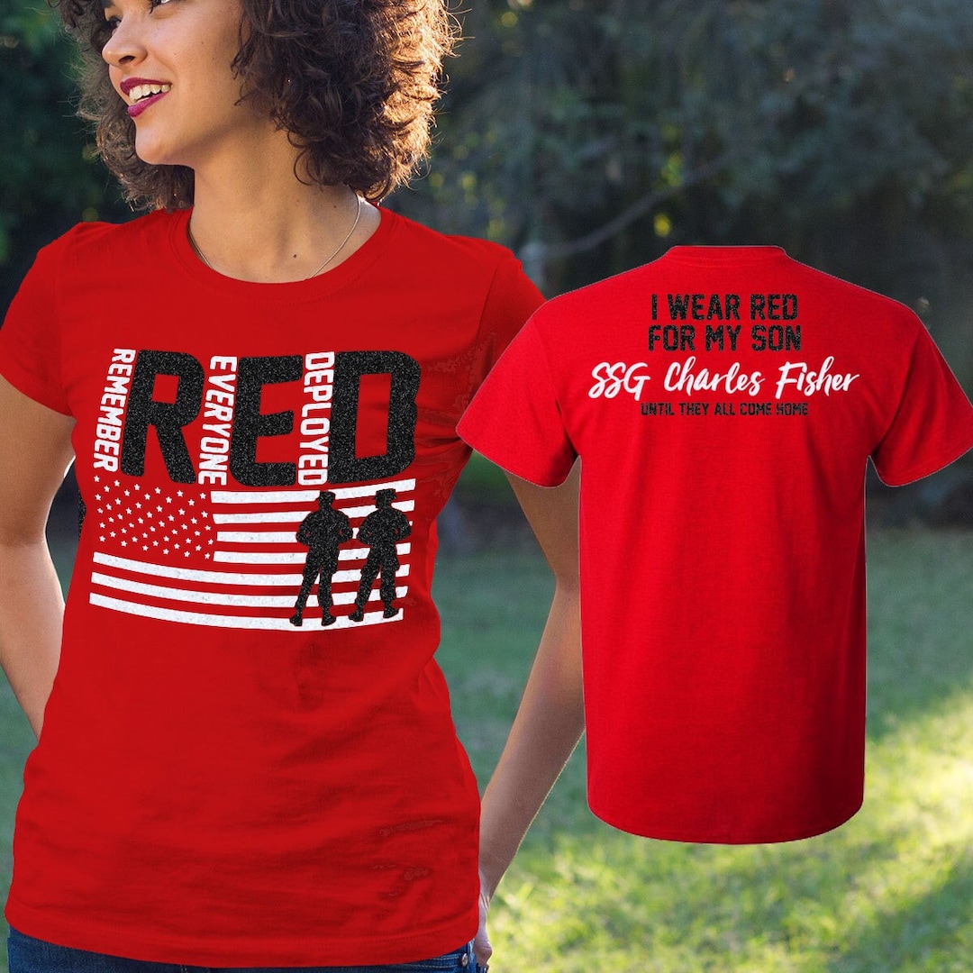 Glitter Remember Everyone Deployed Shirt | Personalized Red Friday T ...