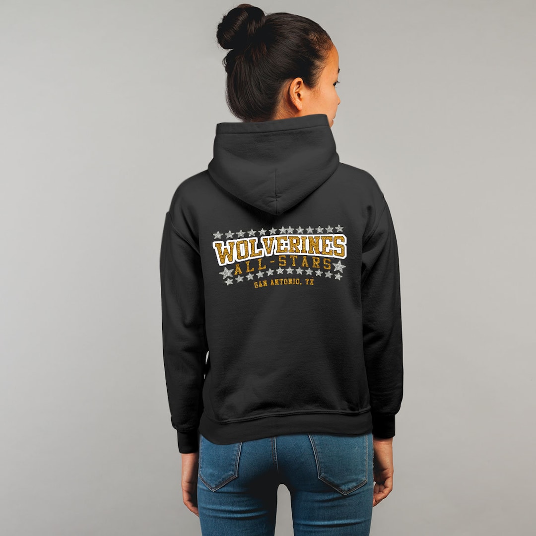 Custom Glitter Cheer Zip up Hoodie With Name & Team, Personalized Bling ...