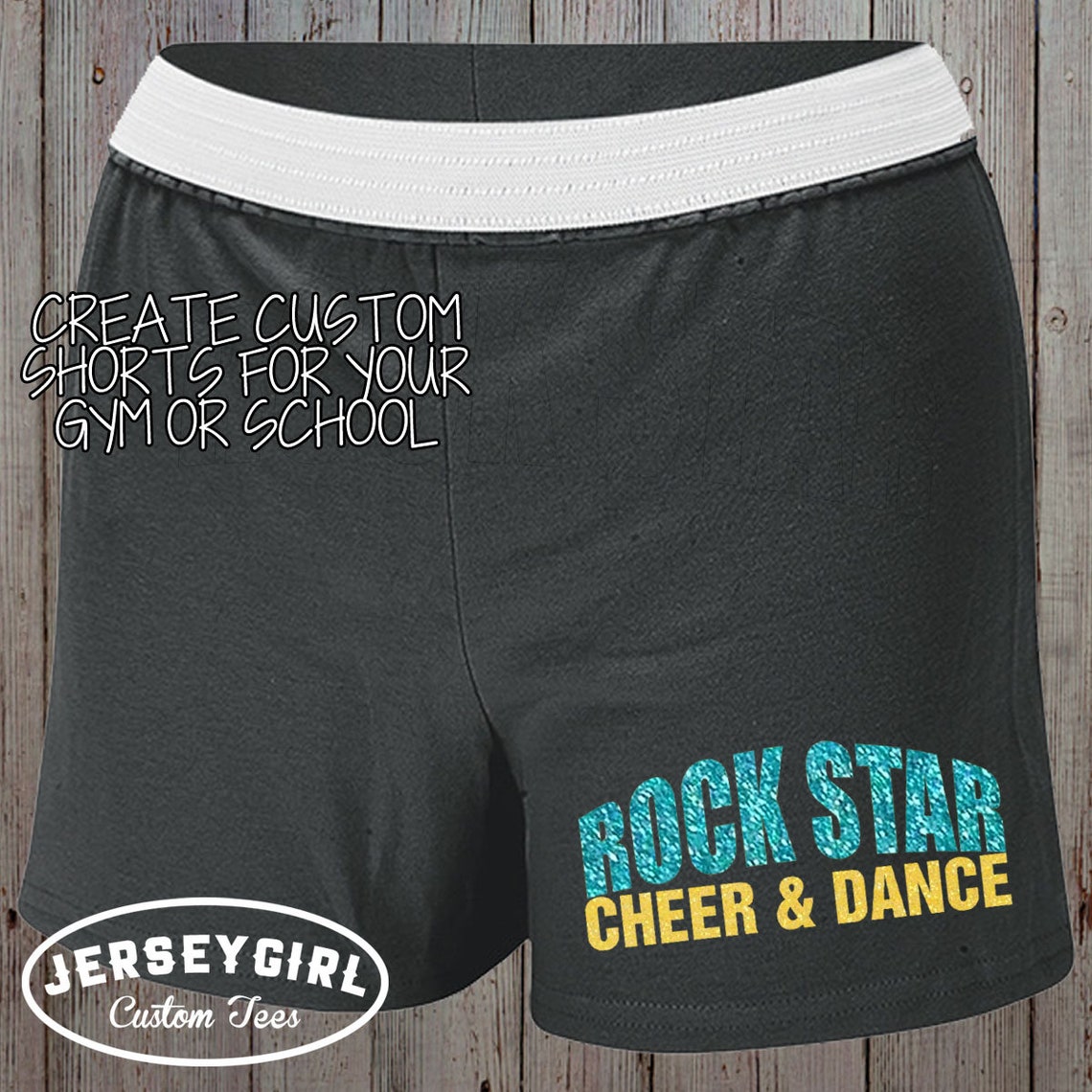 Custom Cheer Shorts With Team Name Customizable Glitter | Etsy