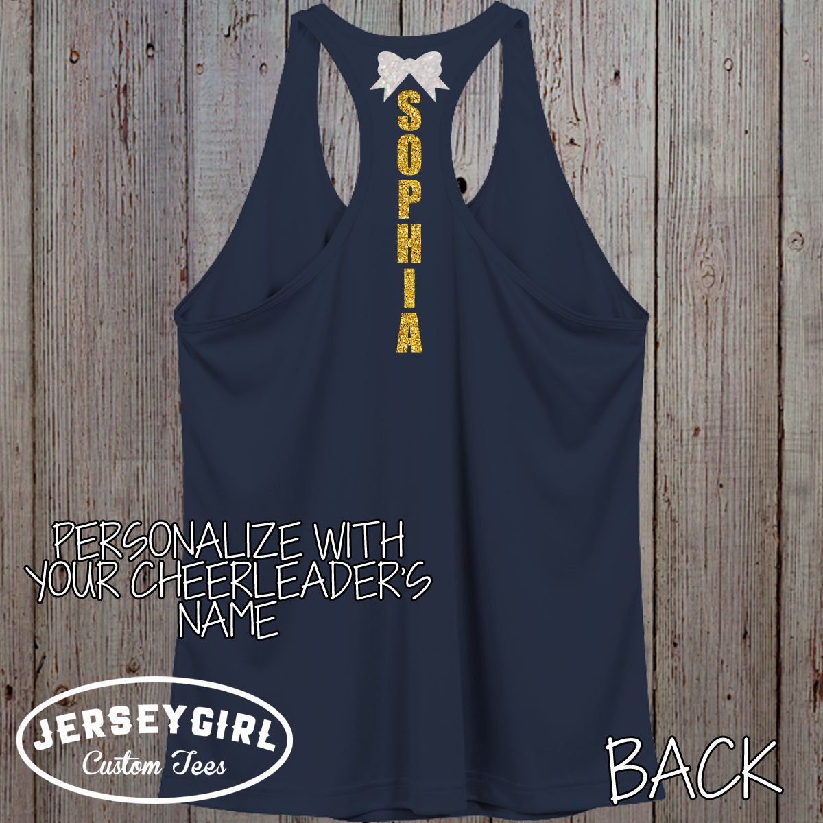 Custom Glitter Cheer Practice Tank Top With Name Customized | Etsy