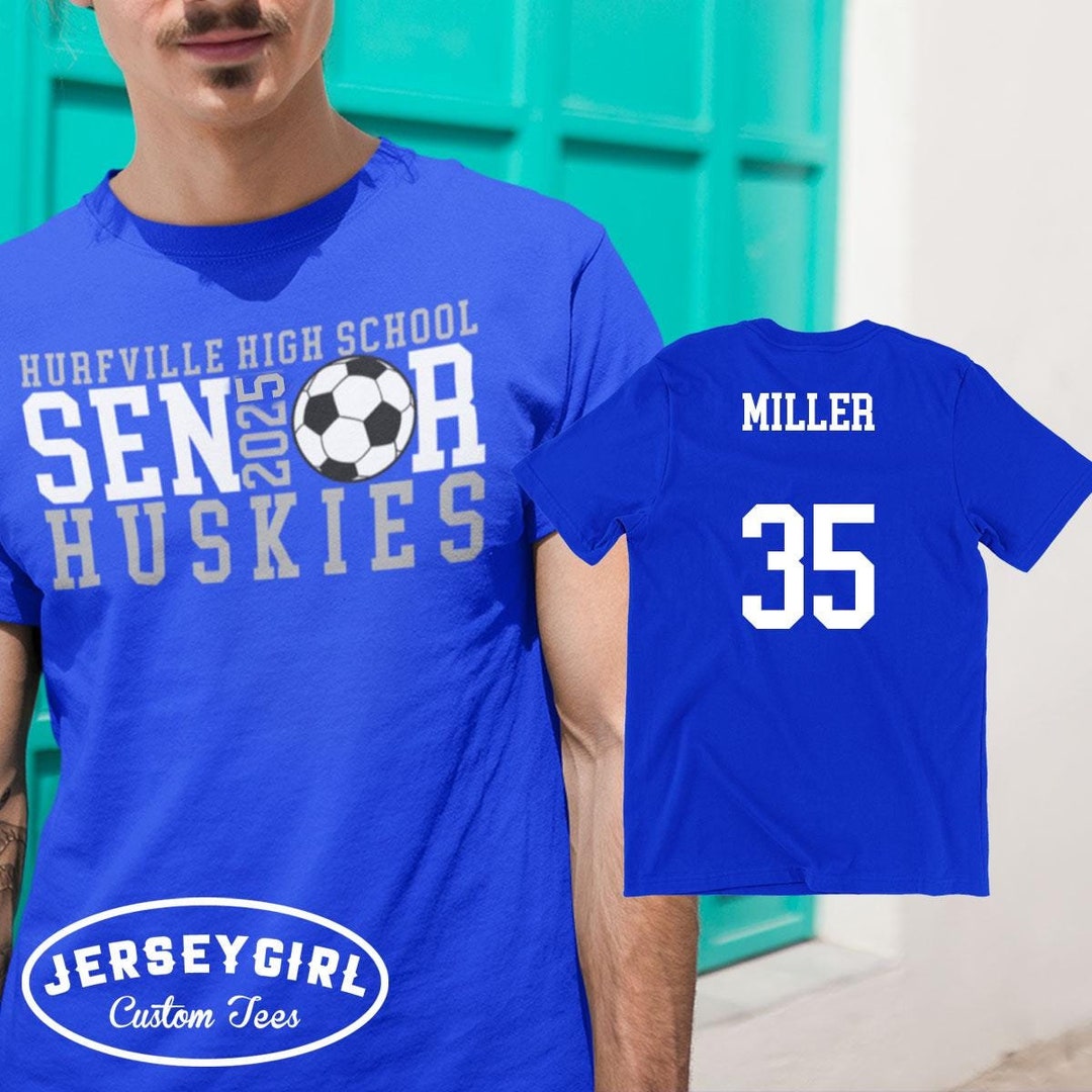 Soccer Senior T-shirt | Custom Senior Soccer Shirt With Name & Number ...