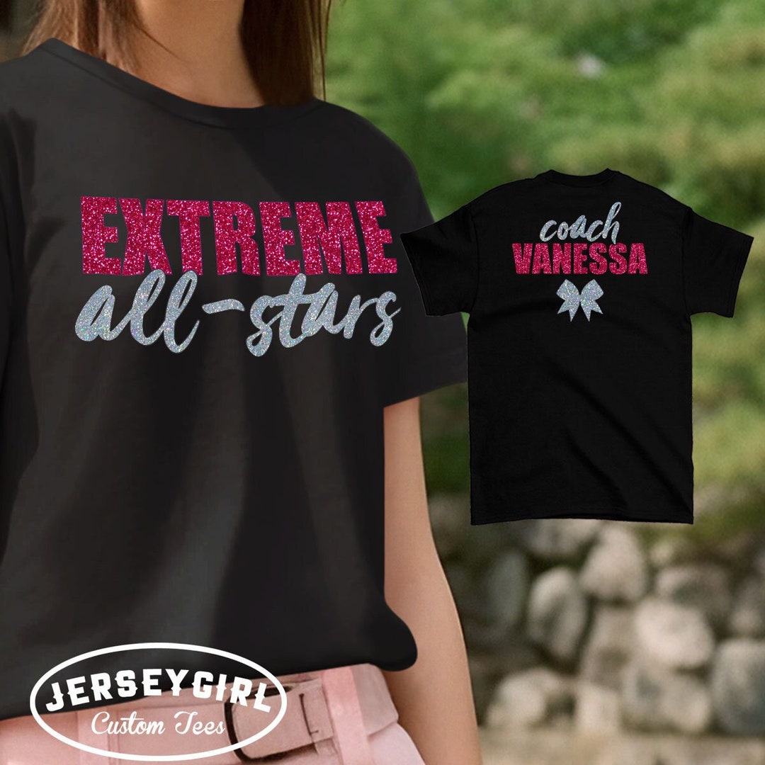 Custom Cheerleading Coach Shirt | Personalized Glitter Cheer Coach ...