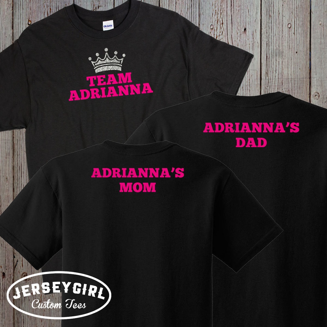 Glitter Custom Pageant Team Shirts, Customizable Pageant Family T ...