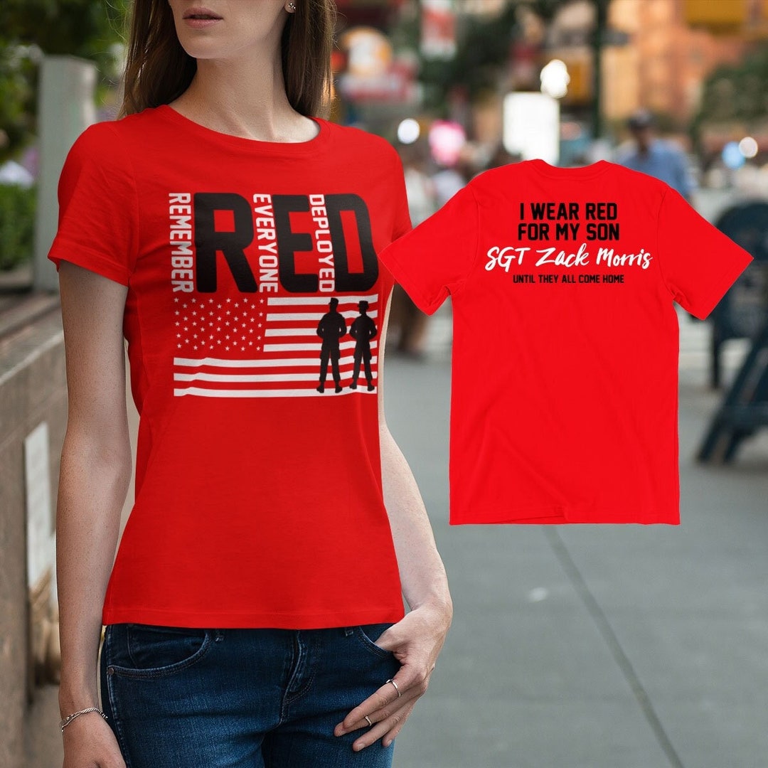 Remember Everyone Deployed Shirt | Personalized Red Friday Military T ...