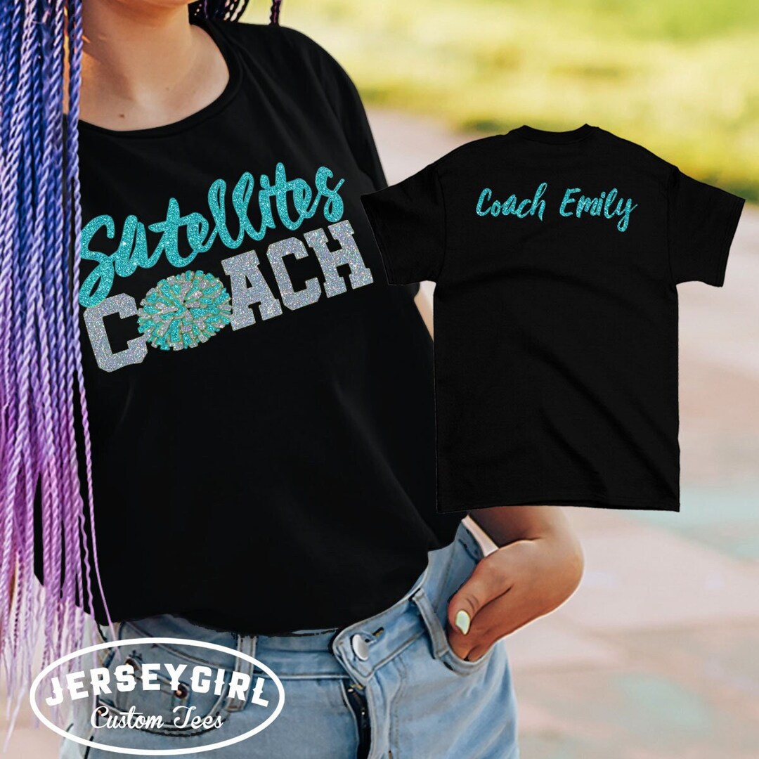 Personalized Glitter Cheer Coach Shirt With Name & Team Name - Etsy
