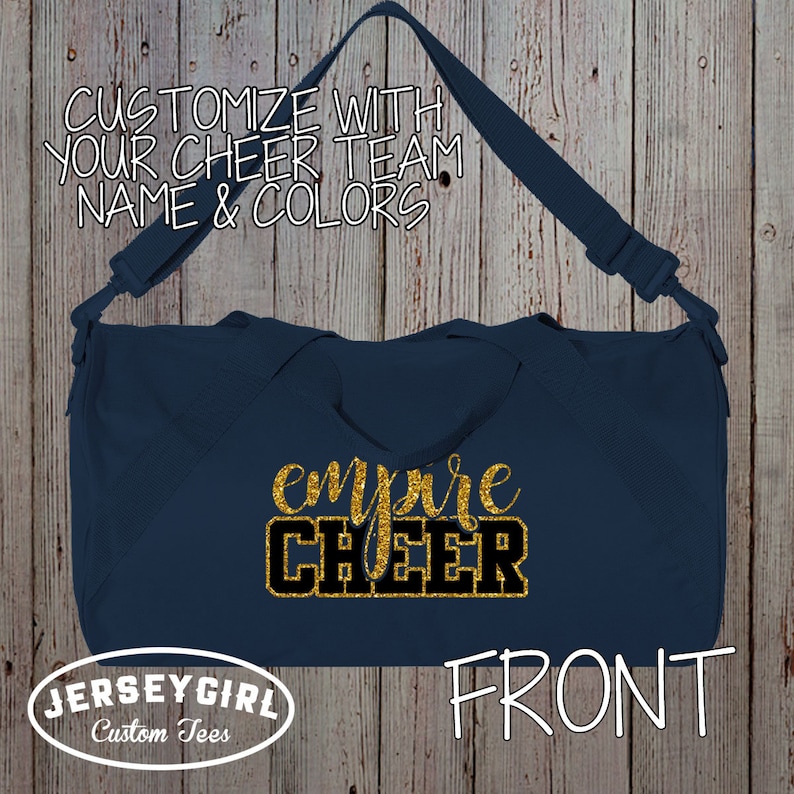 Glitter Custom Cheer Duffel Bag With Name & Team Name Bling | Etsy