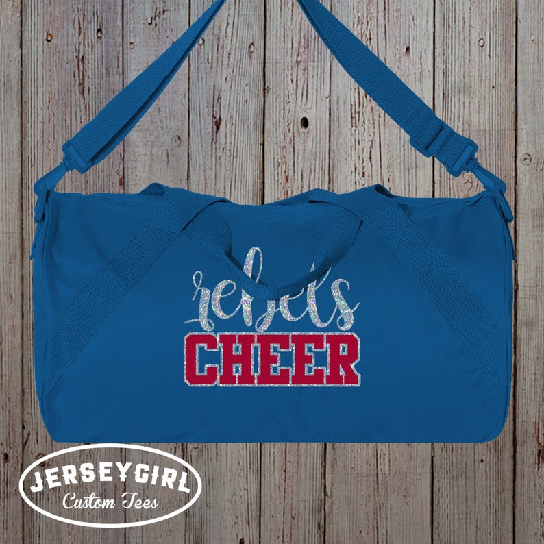 Glitter Custom Cheer Duffel Bag With Name & Team Name Bling | Etsy