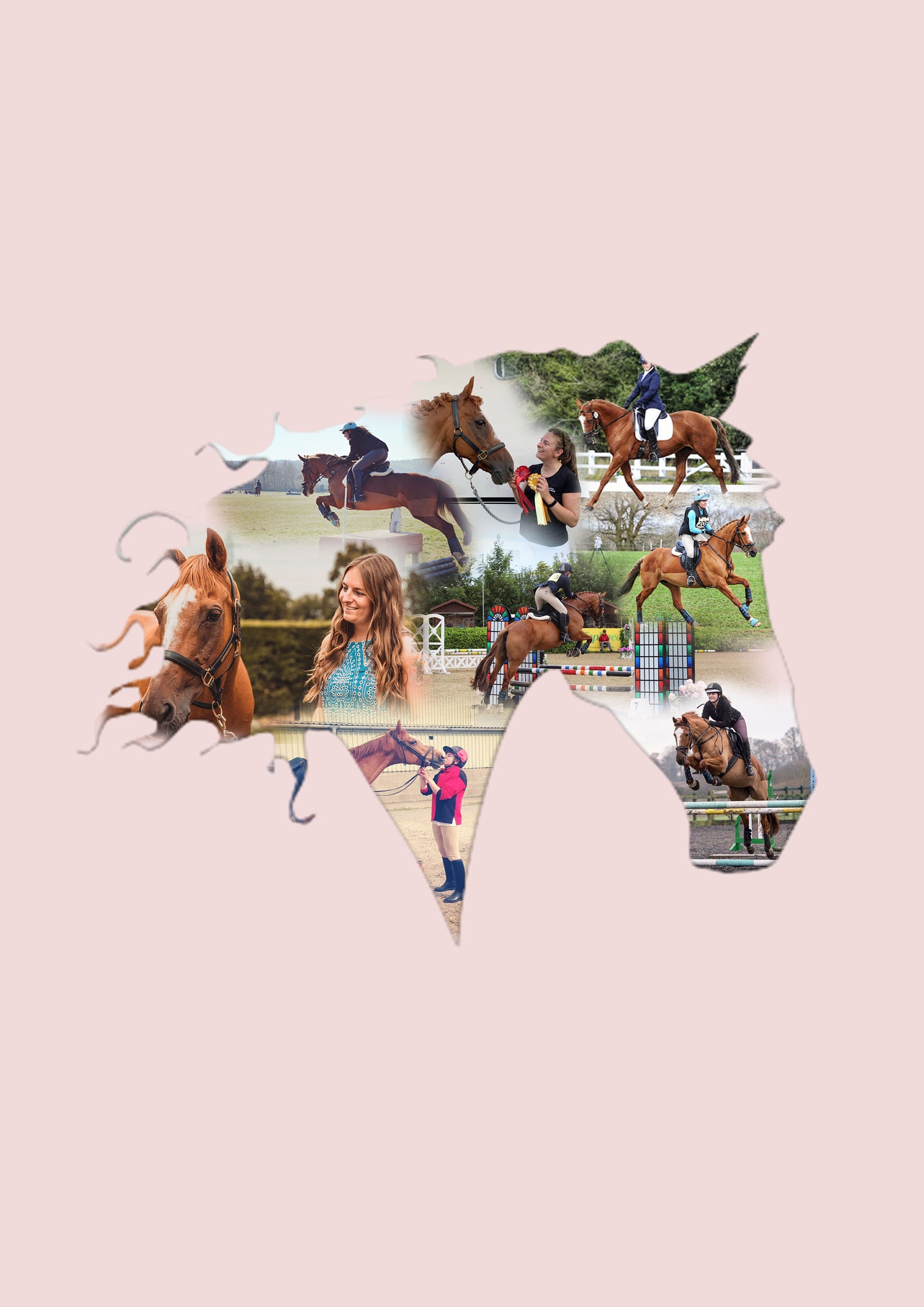 Horse Photo Collage Horse Owner Gift Equestrian Picture Collage ...
