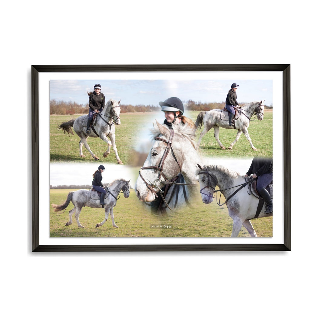 Horse Photo Collage Horse Owner Present Equestrian Gift Pony Lover ...