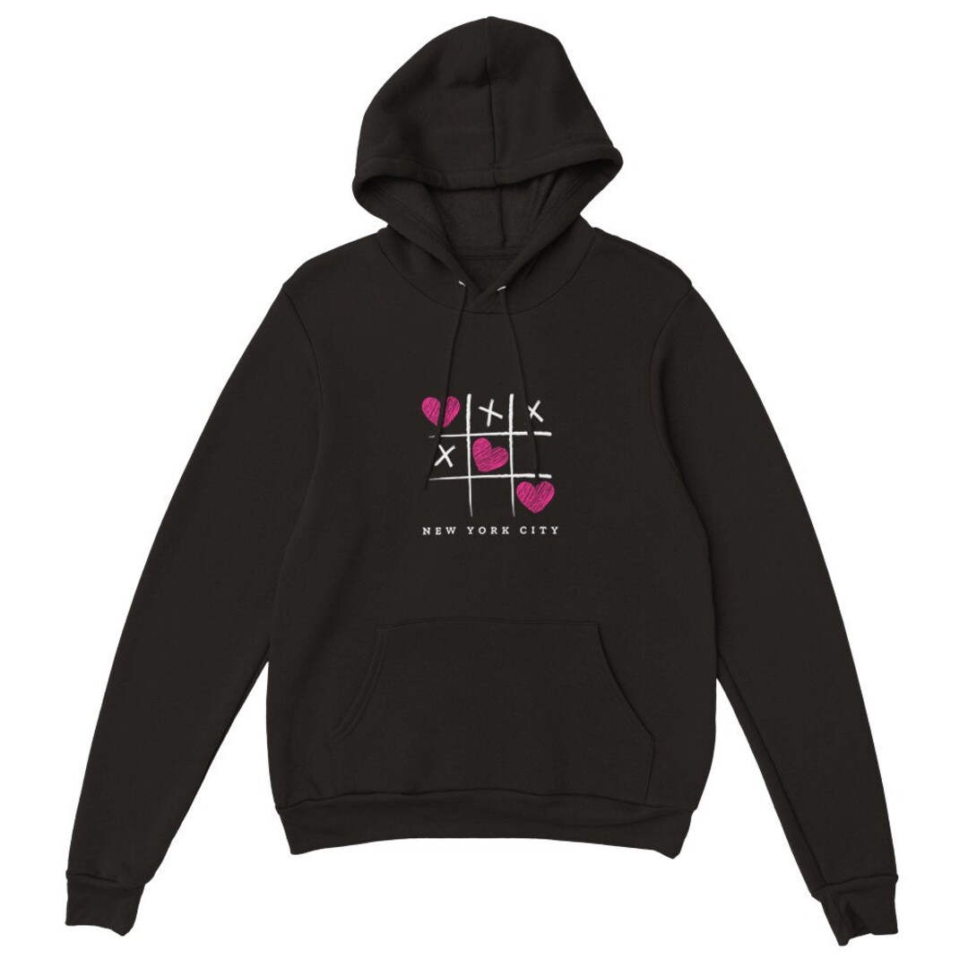 Tic Tac Toe Game Hoodie, Board Game Hoodie, Playful NY Hoodies, Retro ...