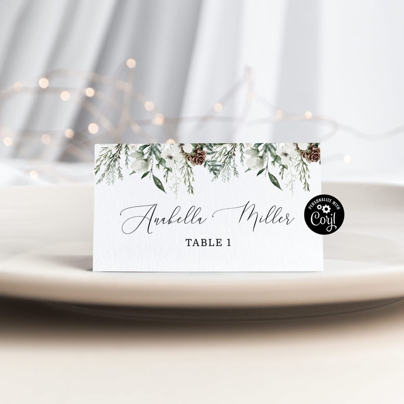 Winter Place Cards - Etsy