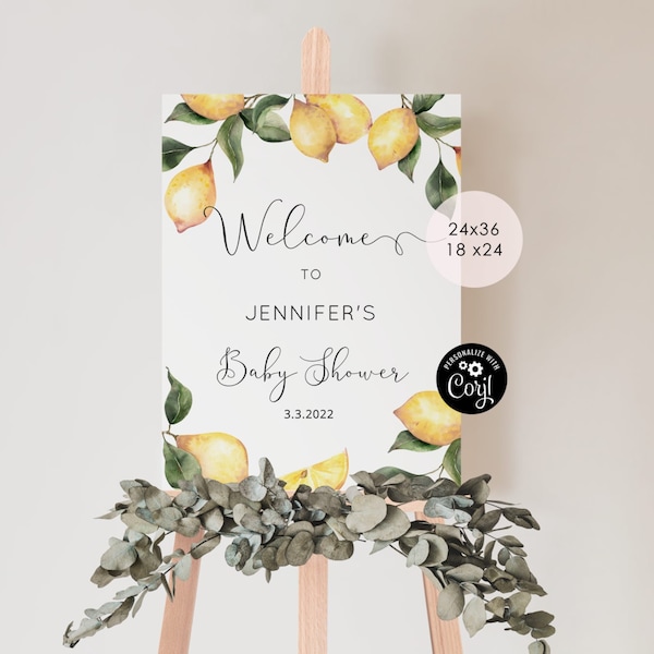 Welcome to Baby Shower Sign Lemons - Etsy