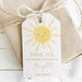 Sunshine Thank You Tag. Sun Thank You Tag. First Trip Around the Sun ...