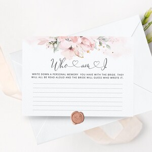 Favourite Memory With the Bride Game. Blush Gold Bridal Shower Game ...