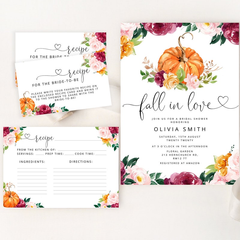 Fall in Love Invitation - Etsy
