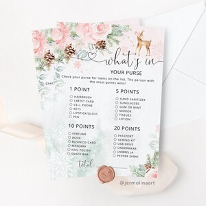 Winter Deer Baby Shower Games Bundle. Blush Pink Oh Deer Baby Shower ...