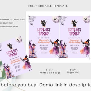 Editable Halloween Birthday Party Invite. Halloween Kids Costume Party ...