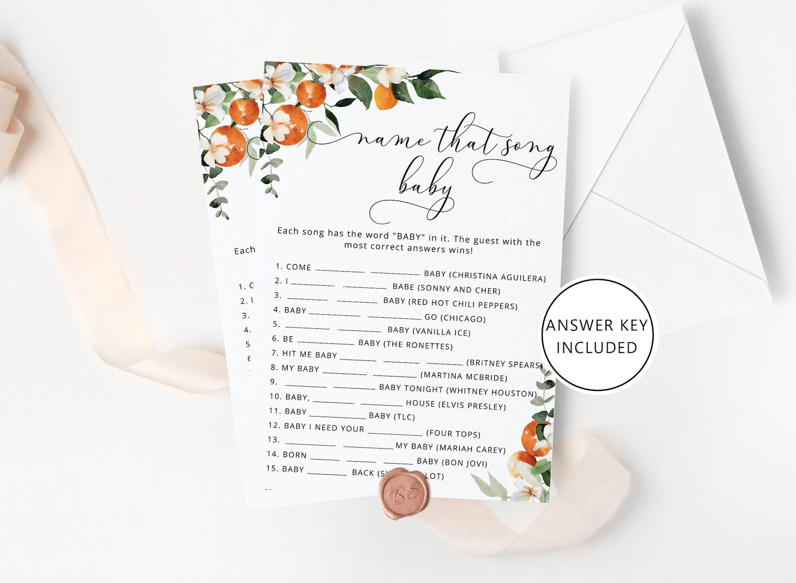 Orange baby shower games bundle. A little cutie baby shower | Etsy