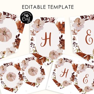 Editable Fall Pumpkin Banner. Little Pumpkin Birthday Party Banner ...