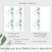 Eucalyptus Greenery Thank You Cards Printable Template. - Etsy