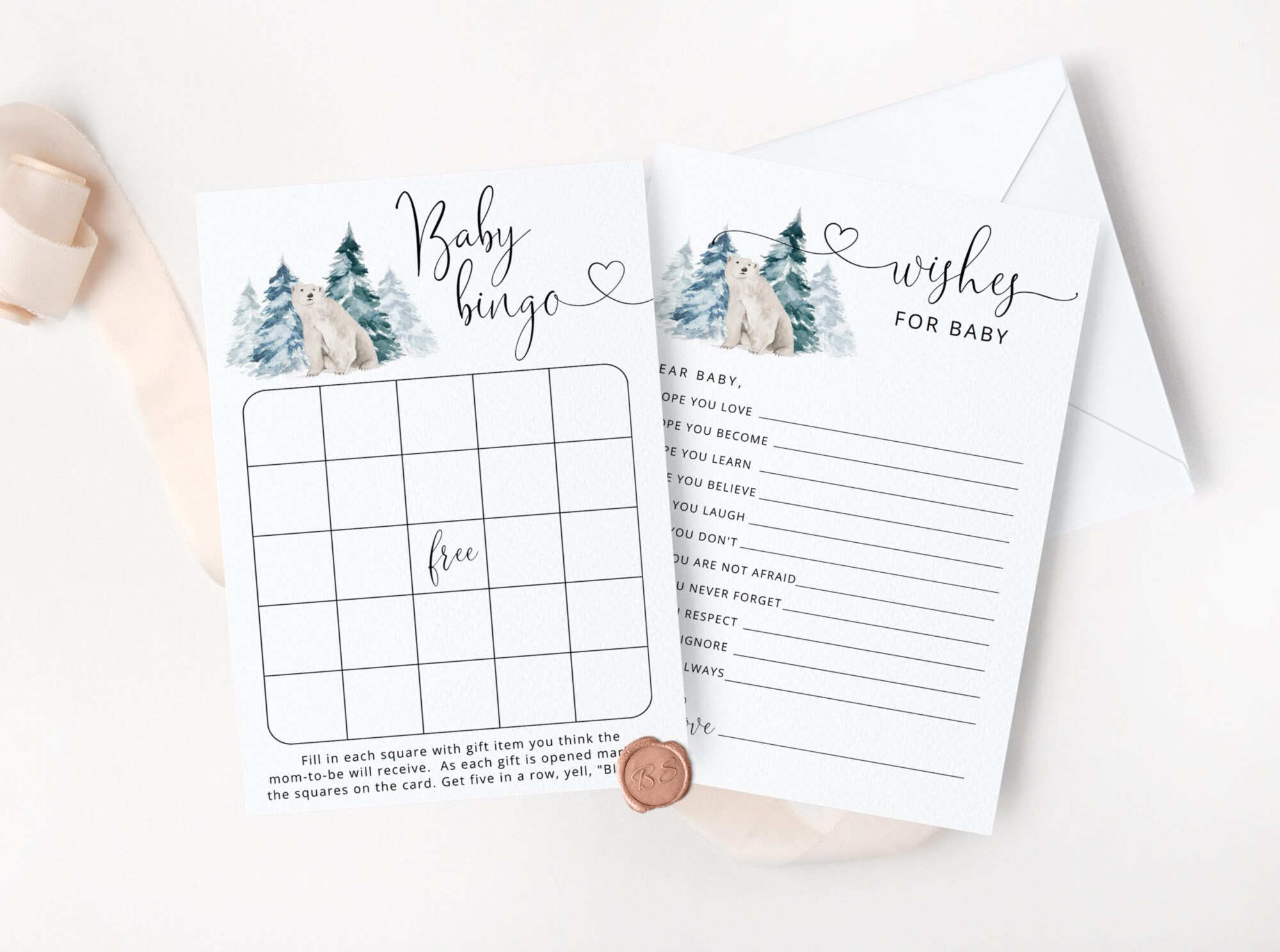 Polar Bear Baby Shower Games Bundle. Our Little Bear is on Teh - Etsy