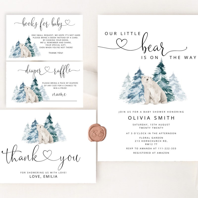 Polar Bear Baby Shower - Etsy