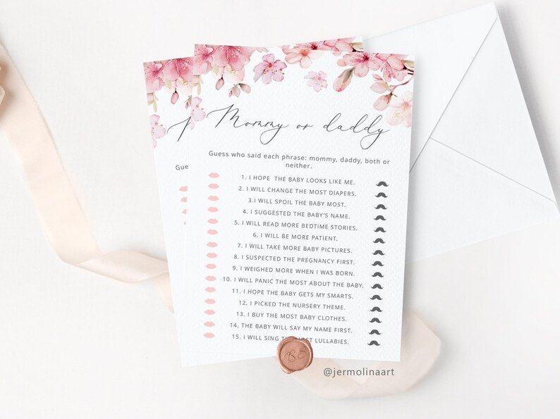 Cherry Blossom Baby Shower Games Bundle. Sakura Blush Pink - Etsy
