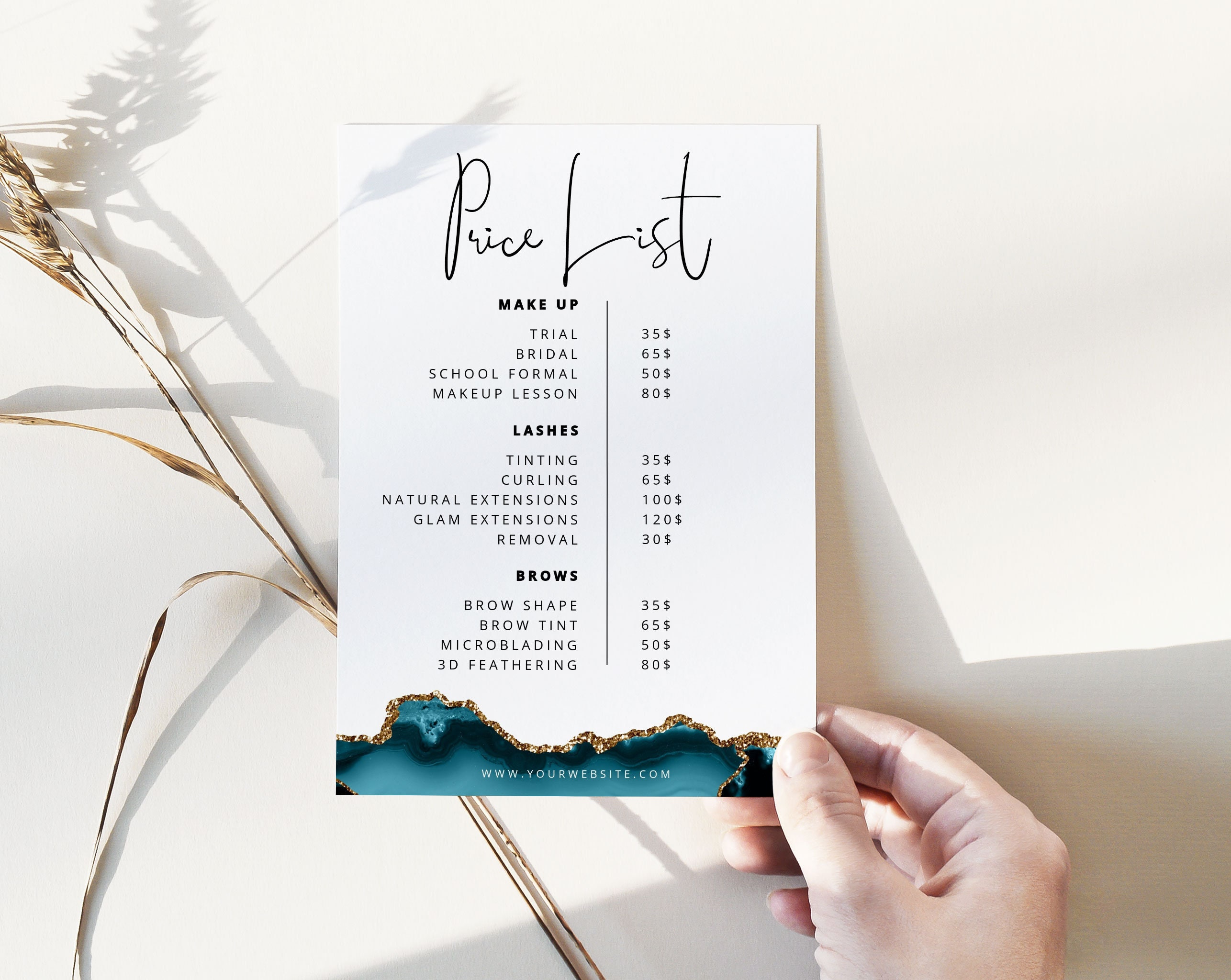 Stationery Business Pricing Guide Beauty price list #b7 Rose gold price ...