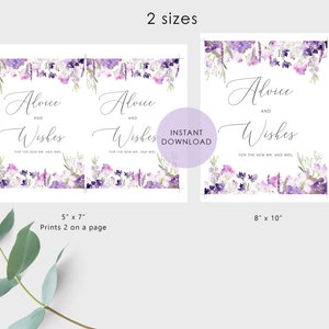 Purple Advice and Wishes for the Newlyweds. Wildflowers Advice for ...