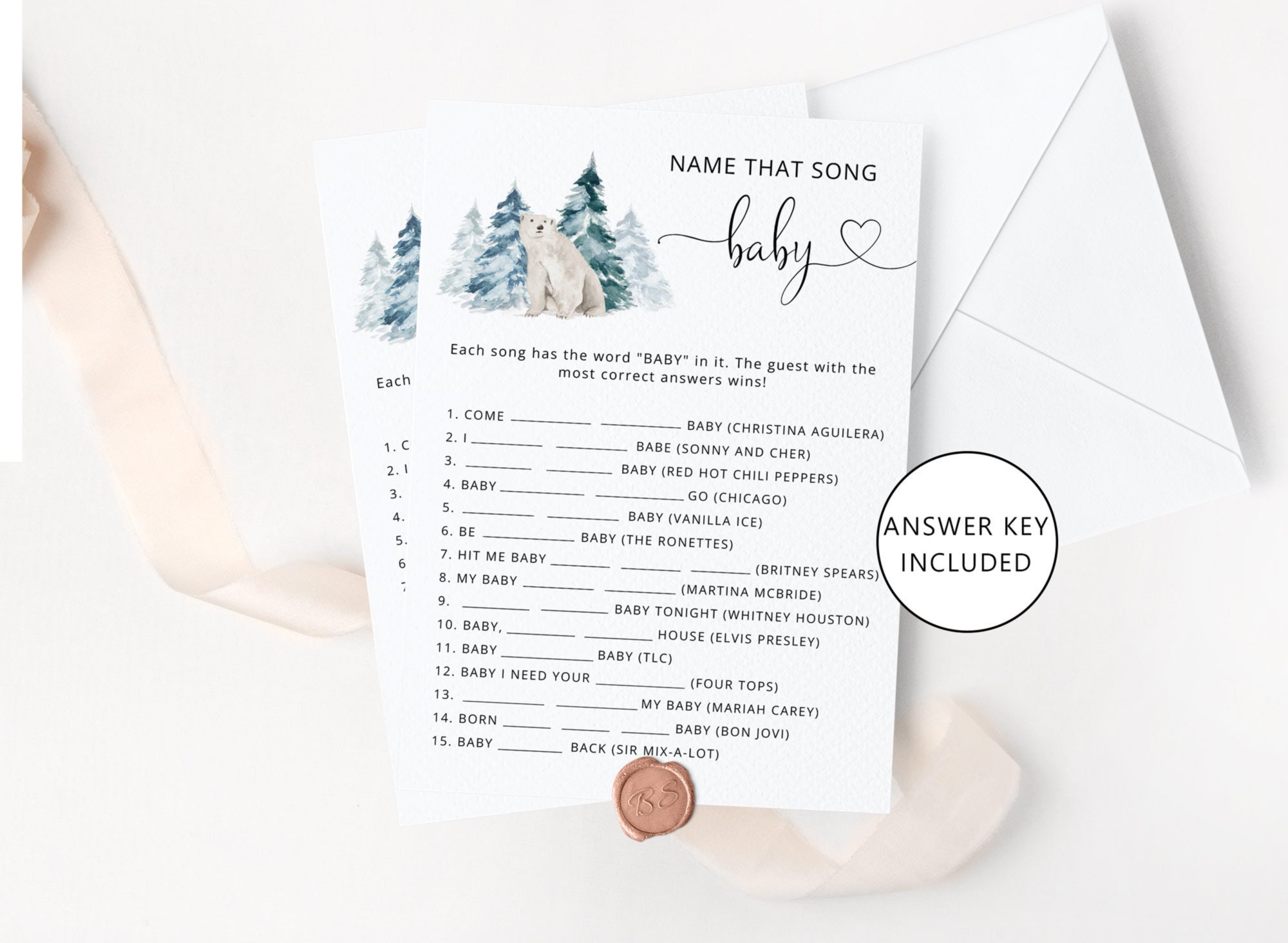 Polar Bear Baby Shower Games Bundle. Our Little Bear is on Teh - Etsy