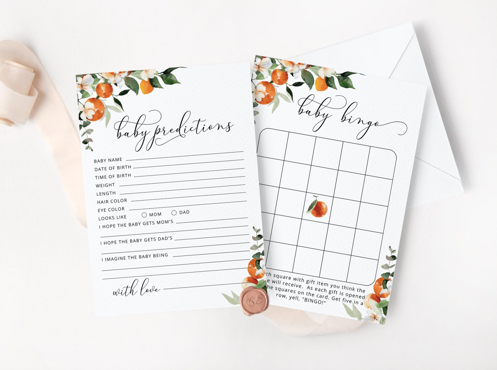 Orange Baby Shower Games Bundle. A Little Cutie Baby Shower | Etsy