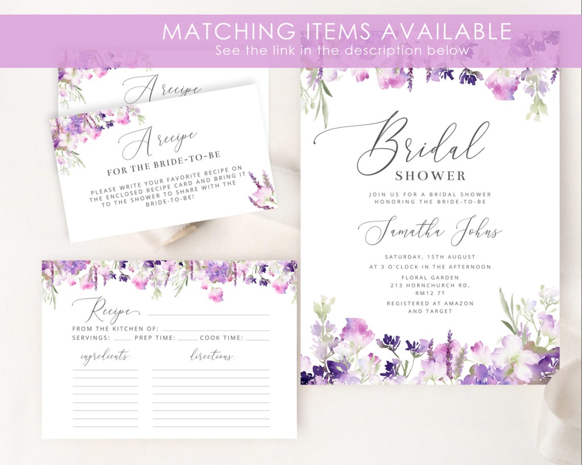 Purple Advice and Wishes for the Newlyweds. Wildflowers Advice for ...