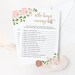 Floral Baby Shower Games Bundle. Blush Pink Gold Baby Shower Games ...