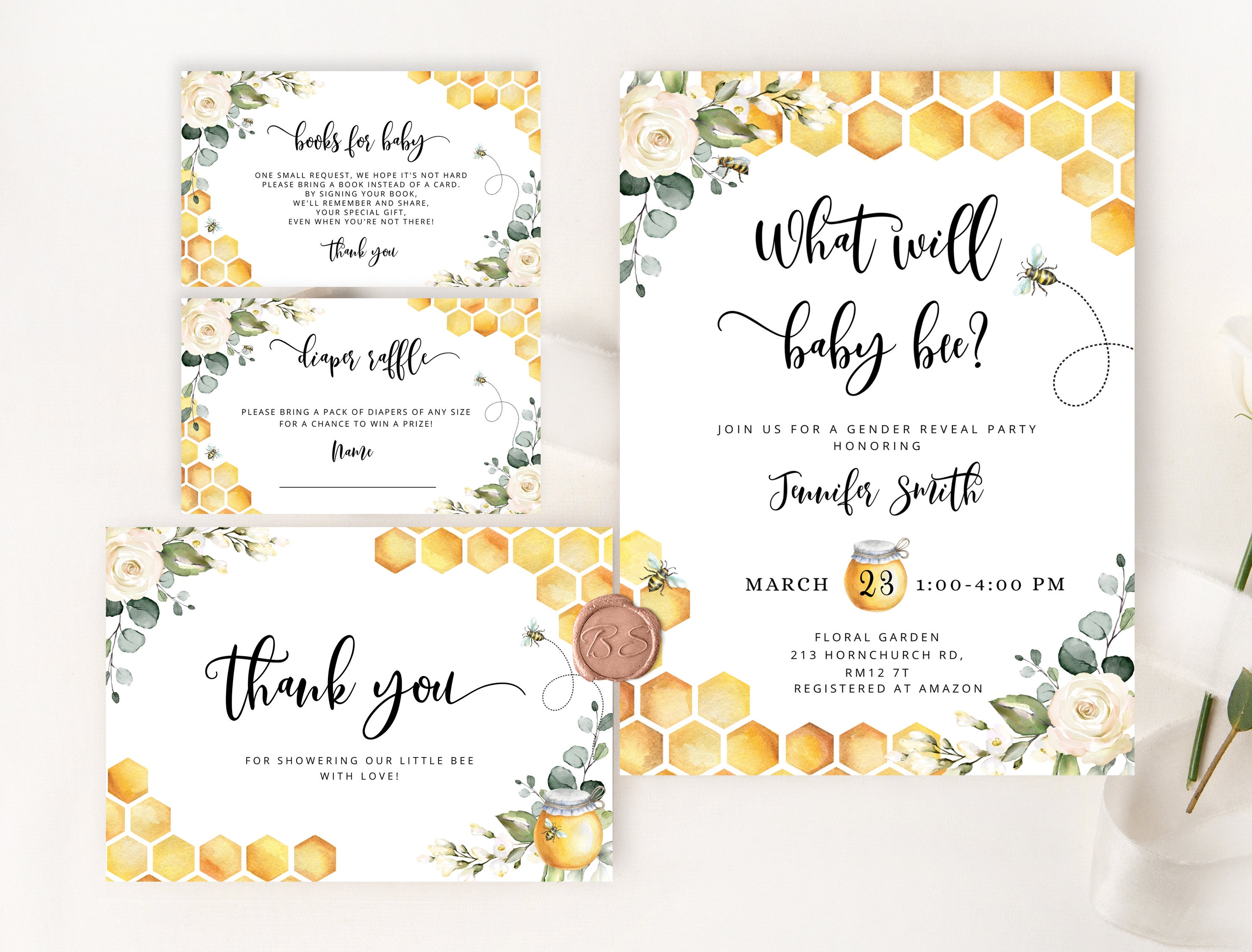 Bee Chip Bag Template. What Will Baby Bee Gender Reveal Chip - Etsy