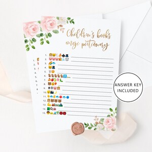 Floral Baby Shower Games Bundle. Blush Pink Gold Baby Shower Games ...