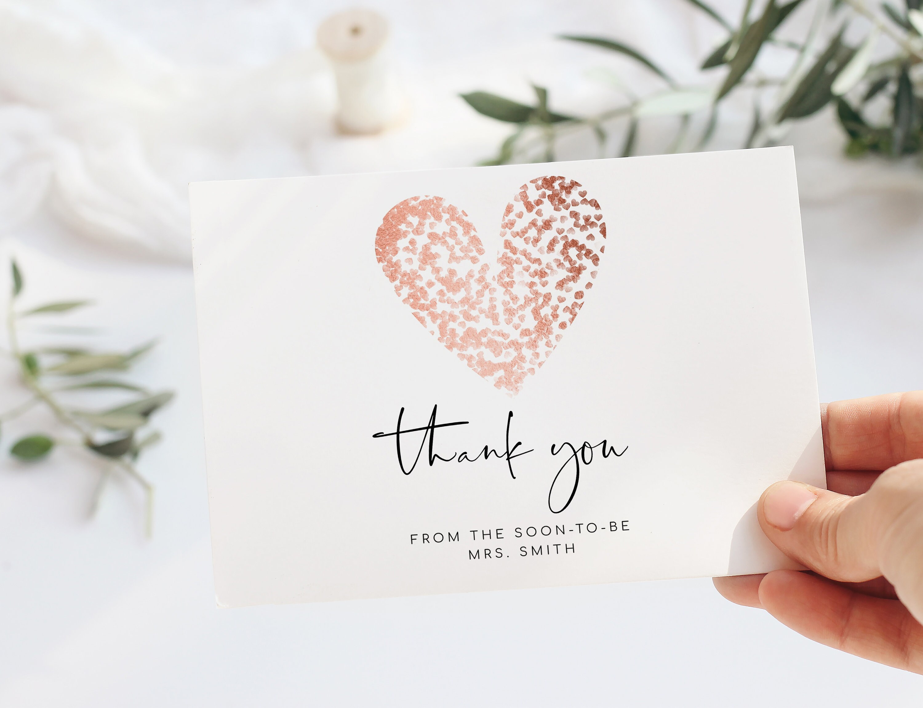 Heart Thank You Cards Printable Template. Valentines Thank You - Etsy ...