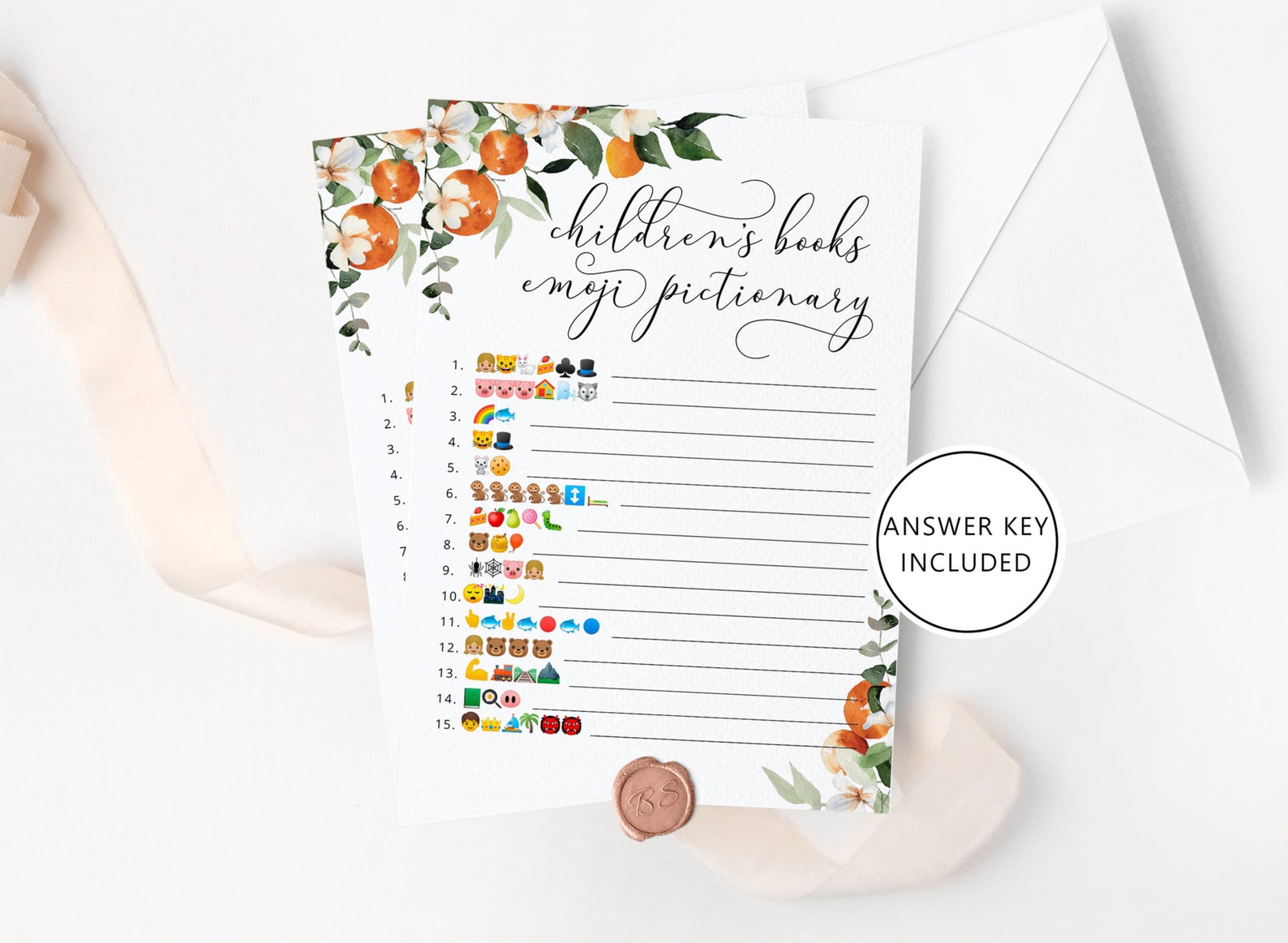 Orange Baby Shower Games Bundle. A Little Cutie Baby Shower | Etsy