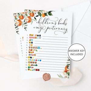 Orange Baby Shower Games Bundle. A Little Cutie Baby Shower Games ...